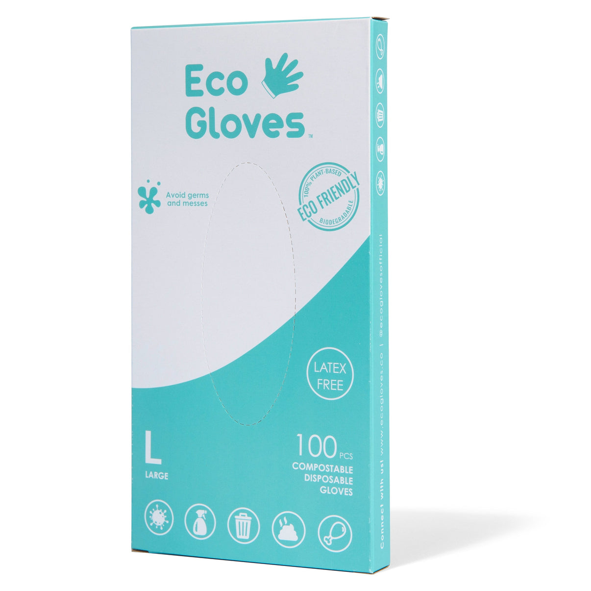 Compostable Disposable Gloves - Clear (100 gloves/box) | Eco Gloves